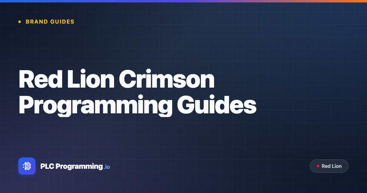 Red Lion Controls PLC Programming Guides - Crimson 3.2 Tutorials | PLC ...